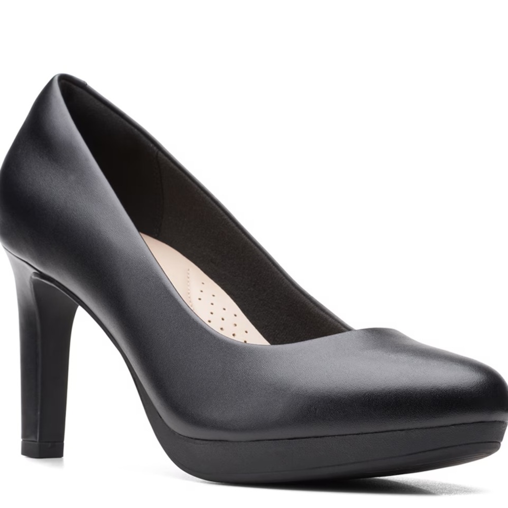 Size 8 Black Clarks Platform Heels - Gem